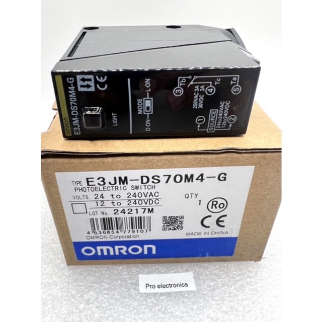 เซ็นเซอร์ E3JM-DS70M4-G. omron PHOTOELECTRIC SWITCH 24 to 240VAC 12 to 240VDC ระยะการจับ 700mm ...