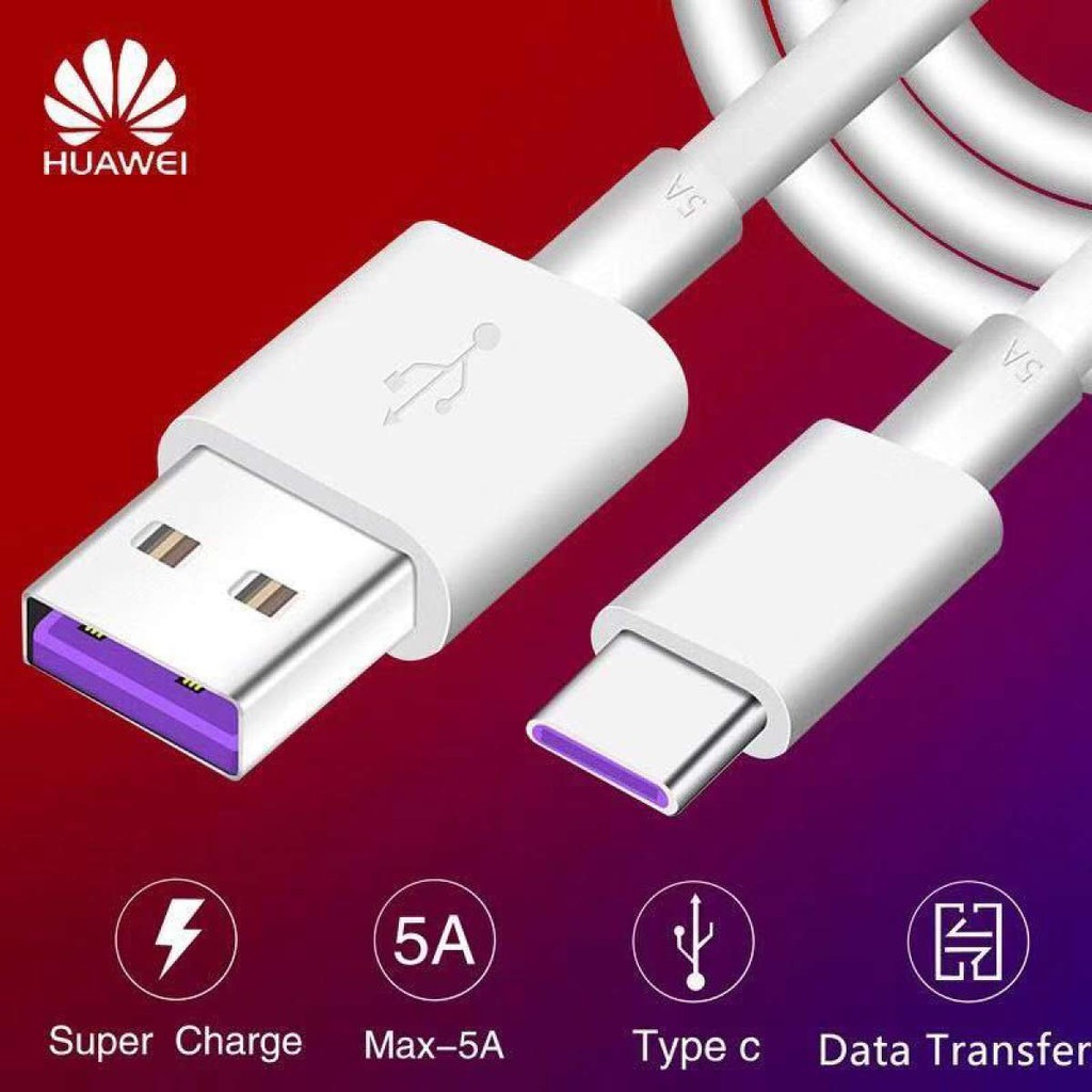 สายชาร์จ หัวเหว่ย 5A Type-C Cable ของแท้ 100% Original Huawei SuperCharge ของแท้ รองรับ | Shopee ...