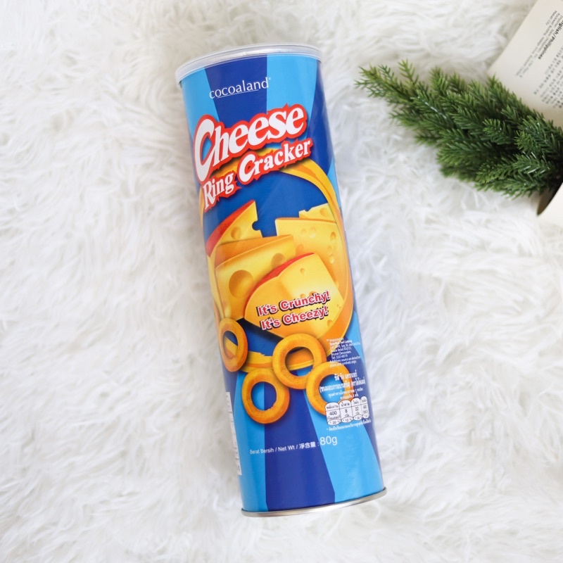 ชีสริง Cocoaland Cheese ring Cracker 03/24 ชีสริงแครกเกอร์ 80g. โคโค่ ...