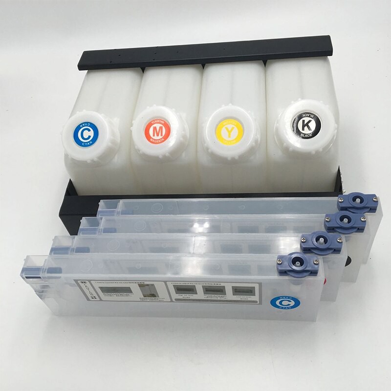 ระบบจ่ายหมึก ตลับหมึกเติมเครื่องพิมพ์ 4 ถังหมึก + 4 ตลับหมึกหนึ่งชุด ...