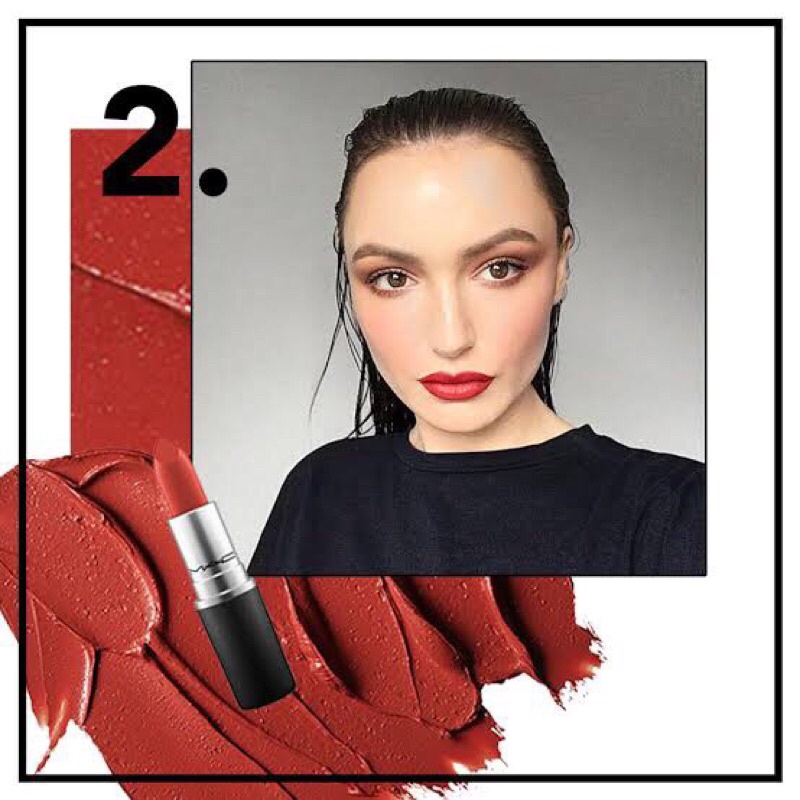 ลิปสติกสีที่ขายดีที่สุด Mac Matte Lipstick สี Chili 602 ของแท้ 100% ...