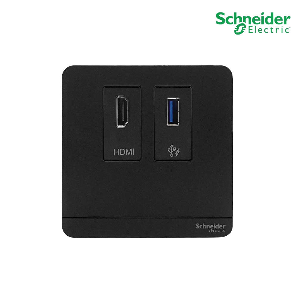 Schneider Data socket, HDMI + USB, Black รุ่น AvatarOn E รหัส ...
