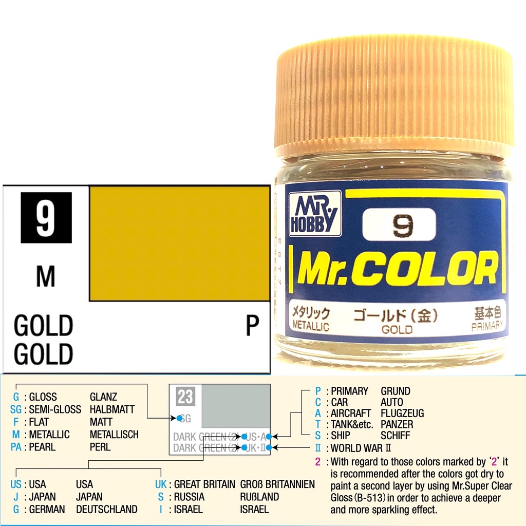 Mr.COLOR METALLIC PRIMARY สีโลหะกลุ่มสีหลัก | Shopee Thailand