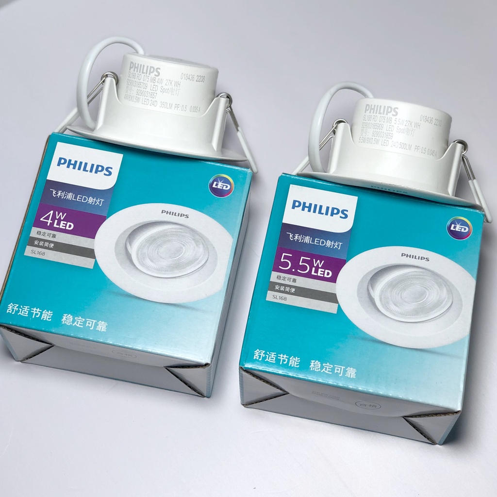 Philips LED Eyeball สปอตไลท์แบบฝัง Warm White 3000k 4W 5.5W โคมไฟเพดาน ...
