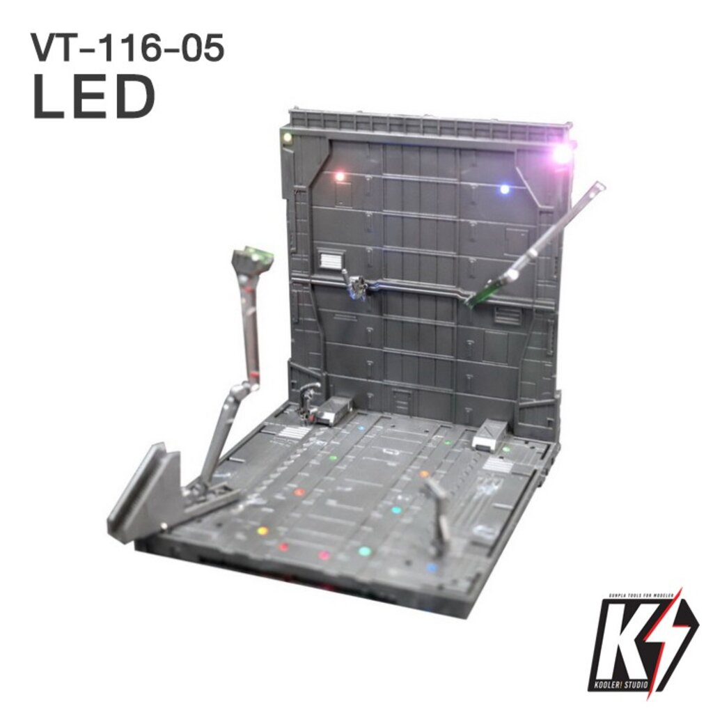 โรงเก็บกันดั้ม VT-116 พร้อมไฟ LED #ฉากโรงซ่อมกันดั้ม โรงซ่อมบำรุง CG ...