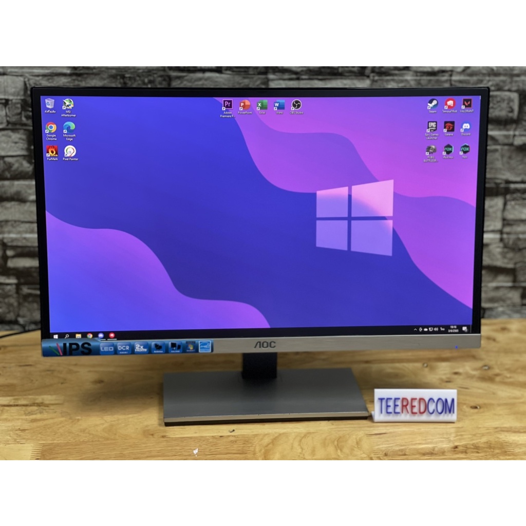 จอคอม 23 นิ้ว ips Monitor 23'' AOC (I2367FH+HDMI) ตำหนิ อ่านก่อนครับ ...