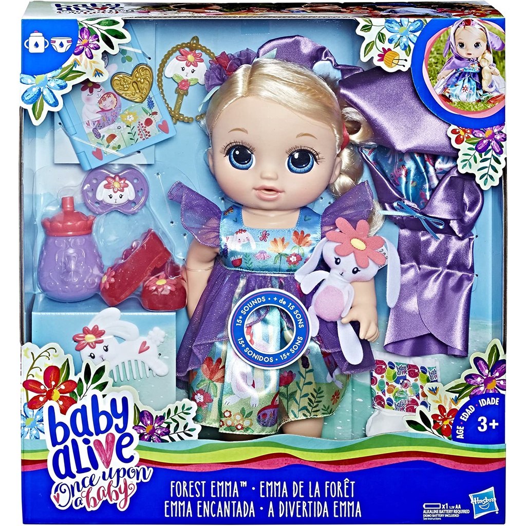 Baby Alive Once Upon a Baby: Forest Tales Forest Emma (Blonde Straight ...