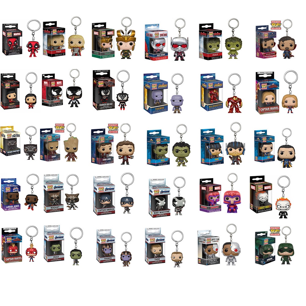 Funko Pocket POP พวงกุญแจ: Marvel Avengers: Thor Loki Doctor Strange ...