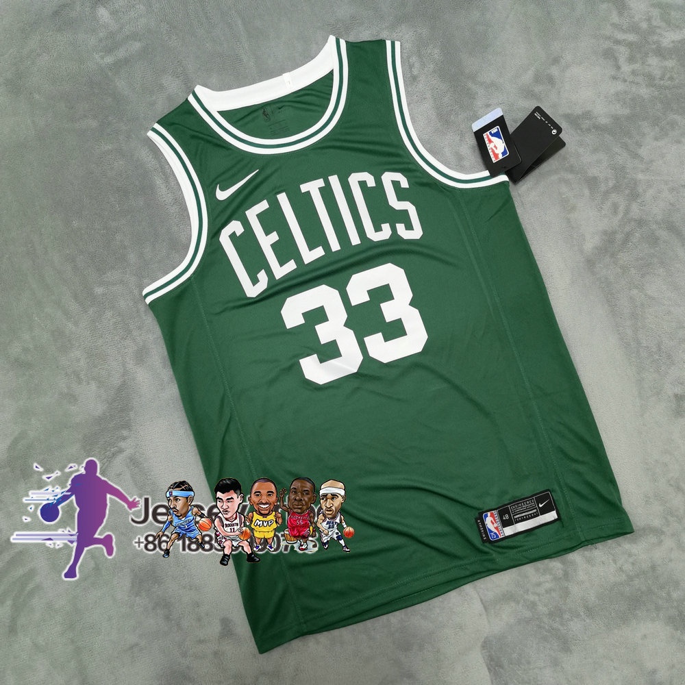 ใหม ่ NBA Basketball Men 's Jersey Boston Celtics #33 Larry Bird ...