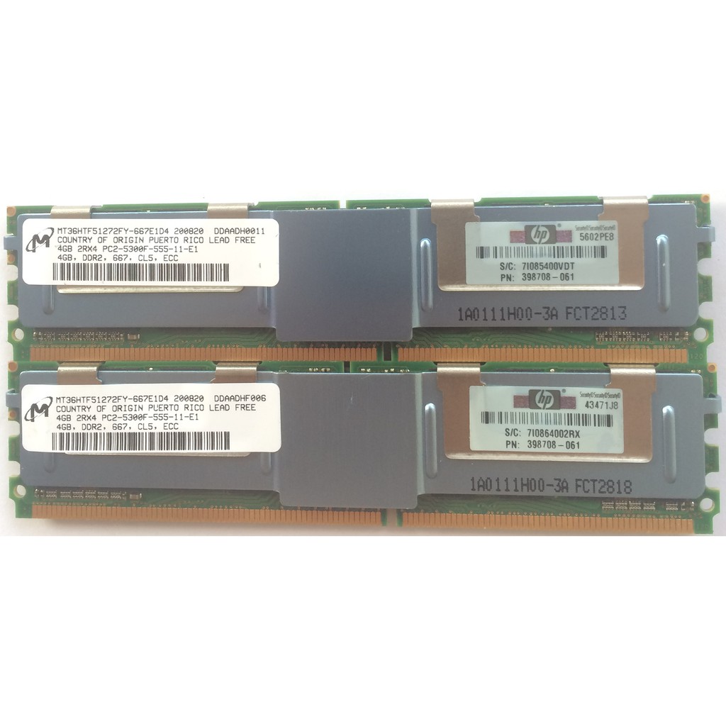 Pack 2 Ram Server Micron DDR2 4GB Bus 667 สำหรับ Server & Work Station ...