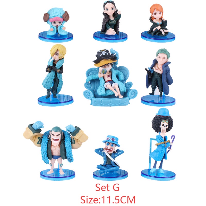 ฟิกเกอร์วันพีช 9/6 ชิ้น ชุด One Piece Luffy Zoro Ace Nami Sanji Usopp ...