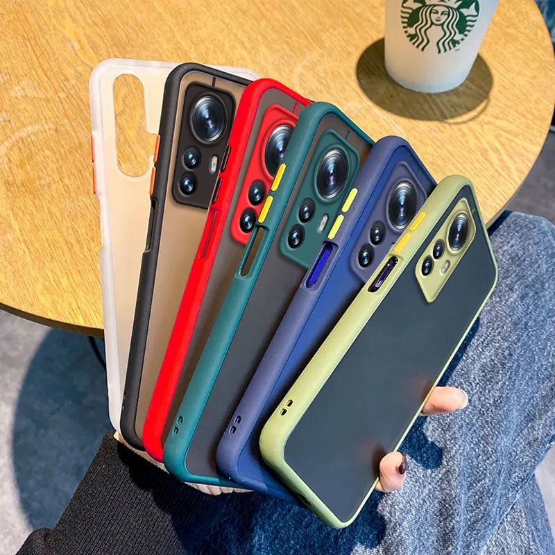 เคสขอบสีเรียวมีกันกระแทกโทรศัพท์ Xiaomi Mi 13T 12 12s Lite 12T 11 Poco F5 C40 Ultra Pro 5G 4G ...