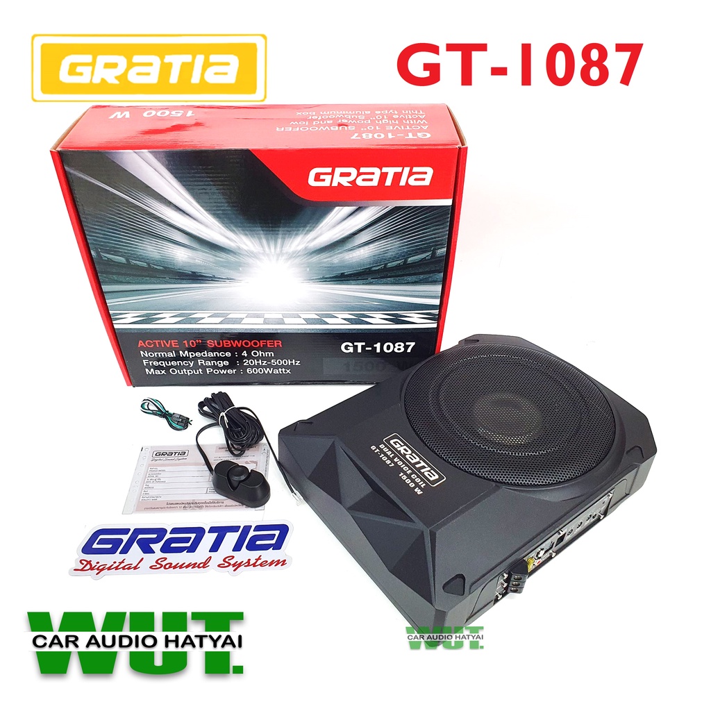 Gratia Subbox ซับบ๊อค ซับวูฟเฟอร์ ขนาดดอก 10นิ้ว (วอยซ์คู่) กำลังขับ 600W +พร้อมรีโมทบูสเบส ...