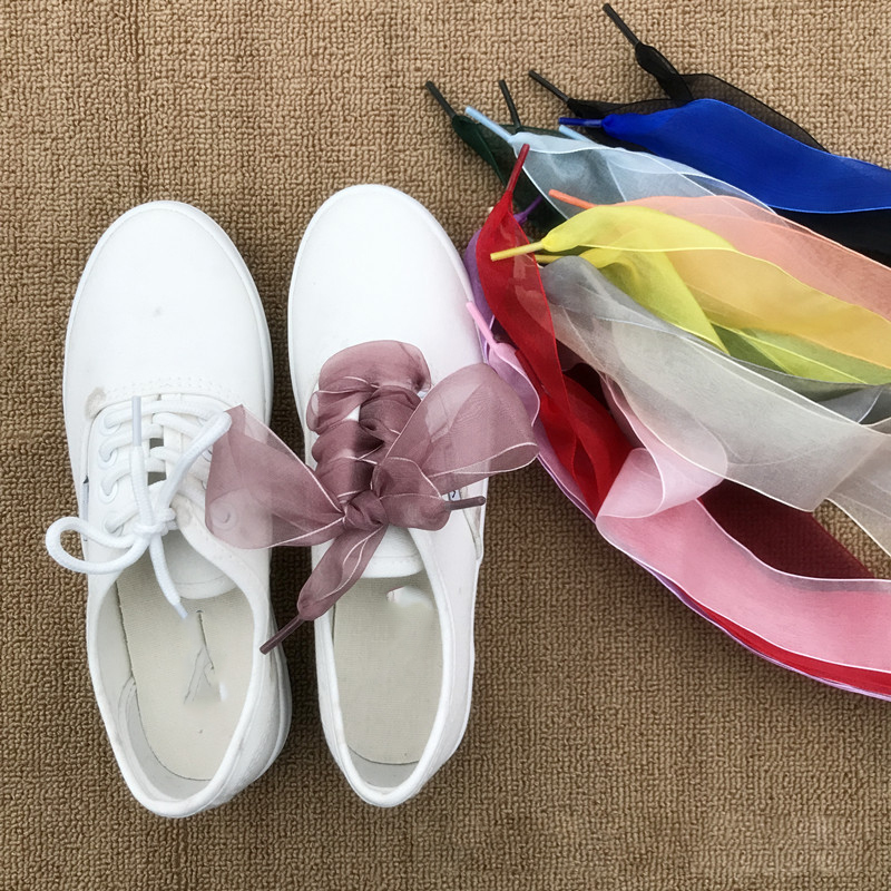 110/120/140 ซม.กว้างลูกไม้อุปกรณ์เสริมรองเท้าโปร่งใส Laces Shoelaces S ...