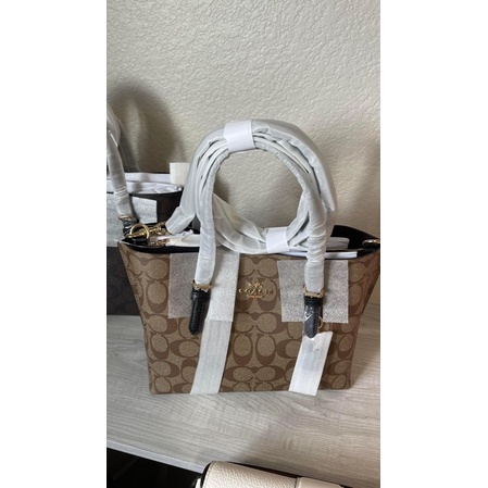 Coachกระเป๋าสะพายmini mollie tote 25 สีคาราเมลงานชอปแท้from USA พร้อม ...
