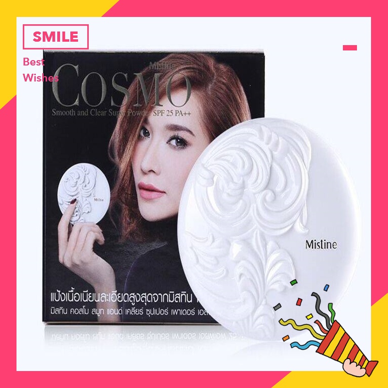 Mistine Cosmo Smooth and Clear Super Powder SPF25 PA++（10 กรัม）มิสทิน คอสโม สมูท แอนด์ เคลียร์ ...