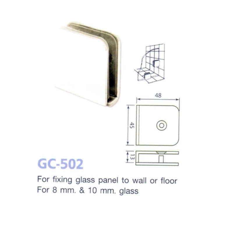 ตัวหนีบกระจกห้องน้ำรุ่นเล็ก " VVP " GC- 502 PSS | Shopee Thailand