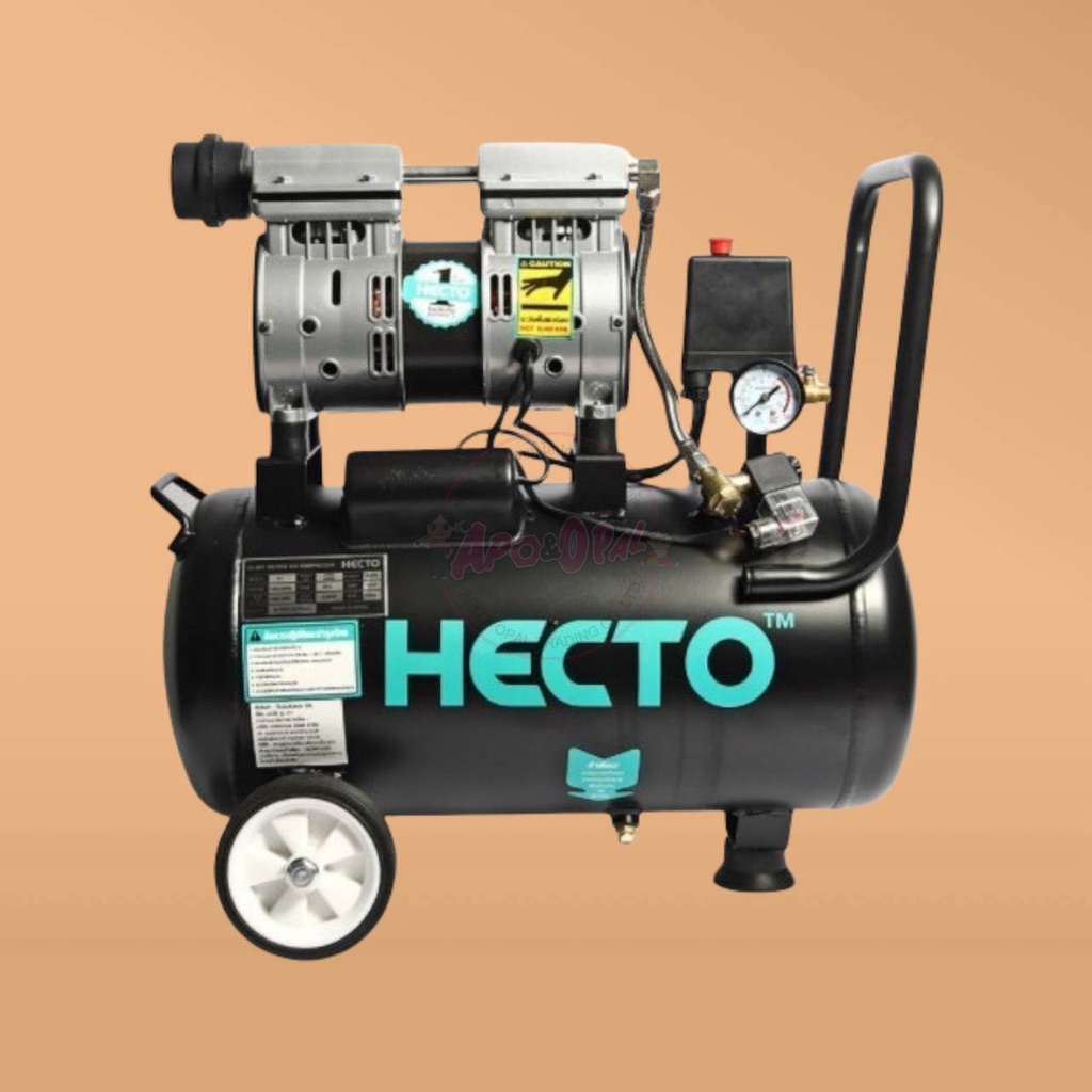 HECTO ปั๊มลมออยล์ฟรี เฮคโต รุ่น C1 ปั๊มลมแบบไร้น้ำมัน เสียงเงียบ ปั้มลม 30L 600w | Shopee Thailand