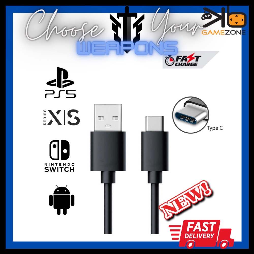 สายชาร์จ USB Type C ความเร็วสูง Playstation 5 PS5 Xbox Series X S Nintendo Switch ตัวควบคุม ...