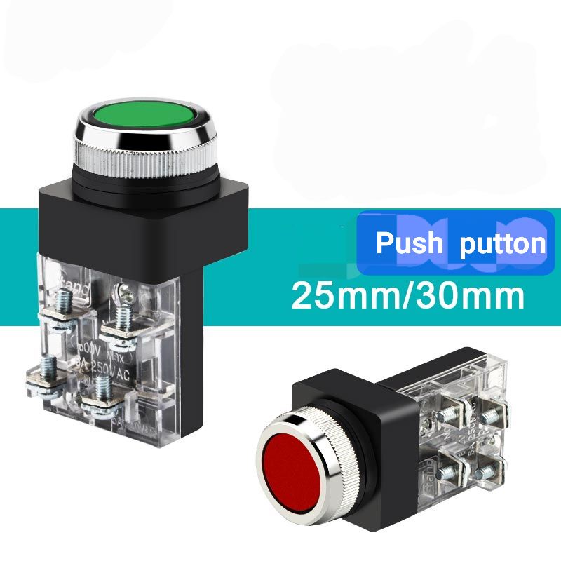 push button TBF-25/30 หัวแบนปุ่มรีเซ็ตตัวเอง กดติดปล่อยดับ ...