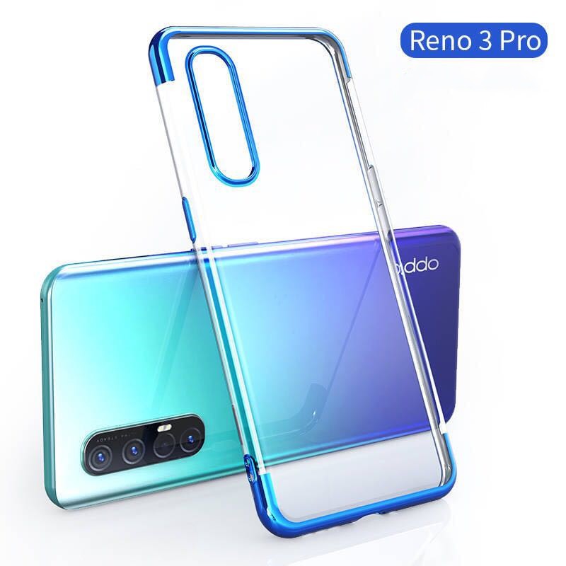 [ส่งจากไทย] Case Oppo Reno 3Pro เคสนิ่ม TPU เคสใสขอบสี | Shopee Thailand