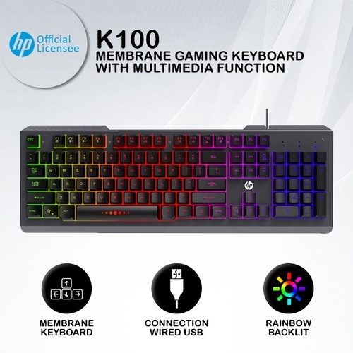 HP รุ่น K100 Gaming Keyboard | Shopee Thailand