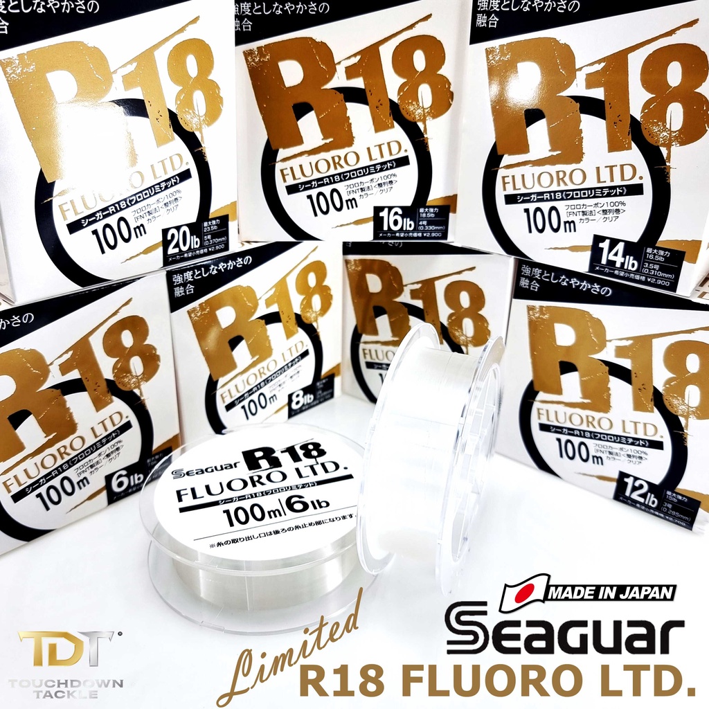 SEAGUAR R18 LIMITED 100M FLUORO 100% *** สาย CASTING ของแท้ญี่ปุ่น 100% *** | Shopee Thailand