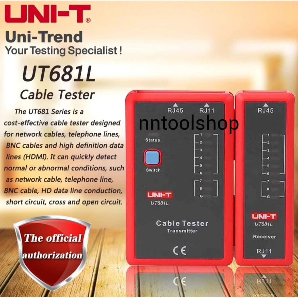 UNI-T UT681L เครื่องทดสอบสายเคเบิลเครือข่าย/โทรศัพท์/สายเคเบิล ของแท้ ...