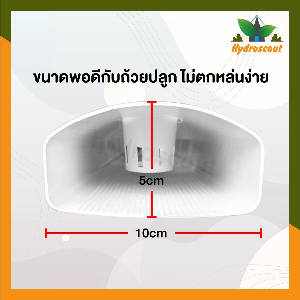 รางปลูกผักไฮโดรโปนิกส์ ยาว 1 เมตร พร้อมฝาปิดรางปลูก by hydroscout ...