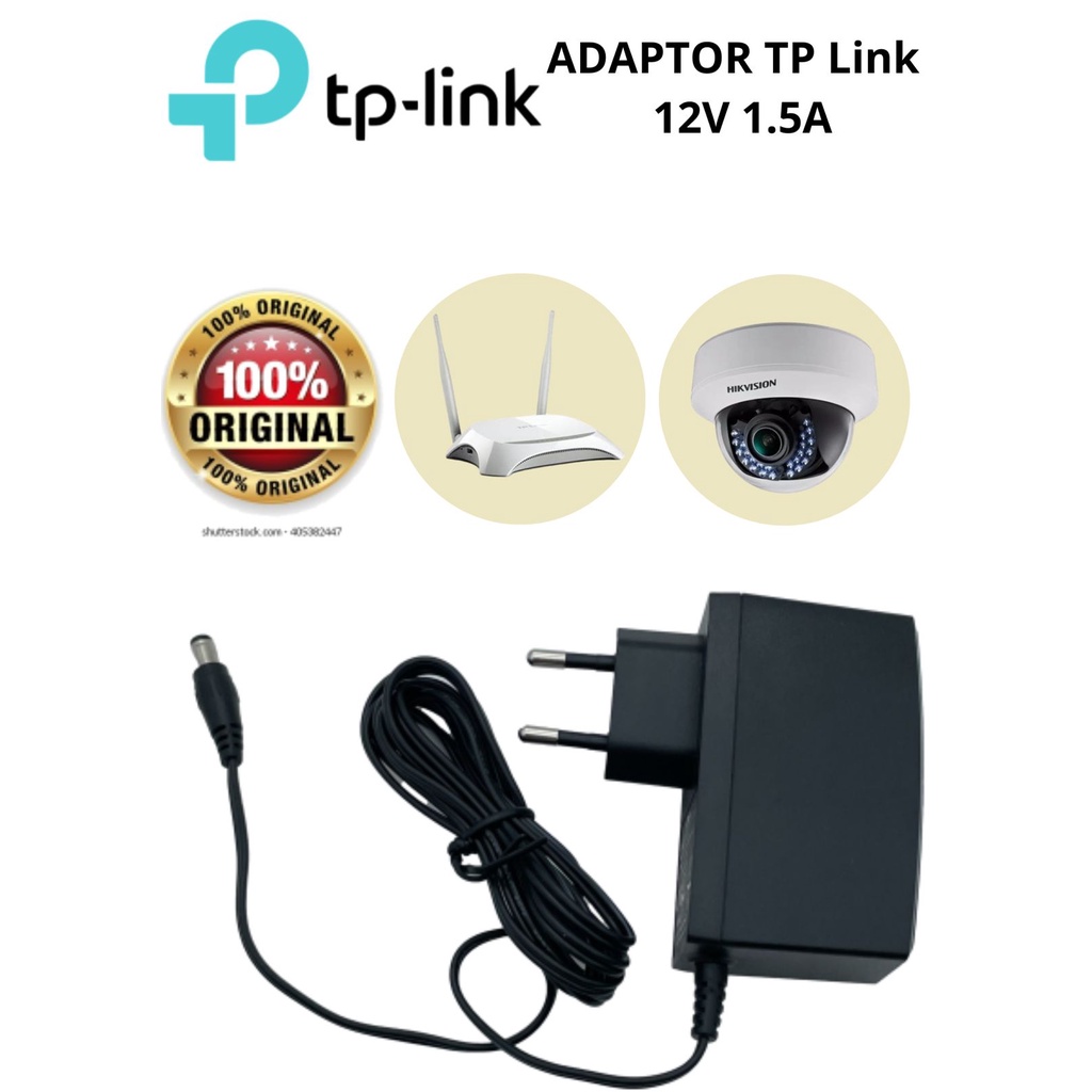 อะแดปเตอร์ TP LINK ดั้งเดิม 12V 1.5A รุ่น: T120150-2C1 | Shopee Thailand