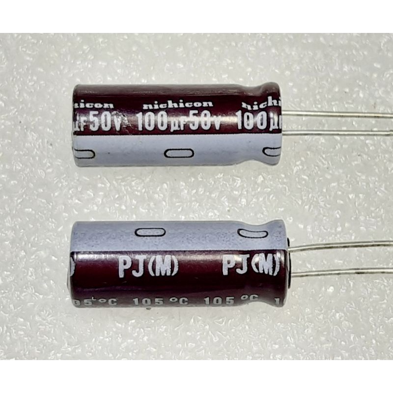 Nichicon PJ 100uf 50v capacitor ตัวเก็บประจุ คาปาซิเตอร์ | Shopee Thailand