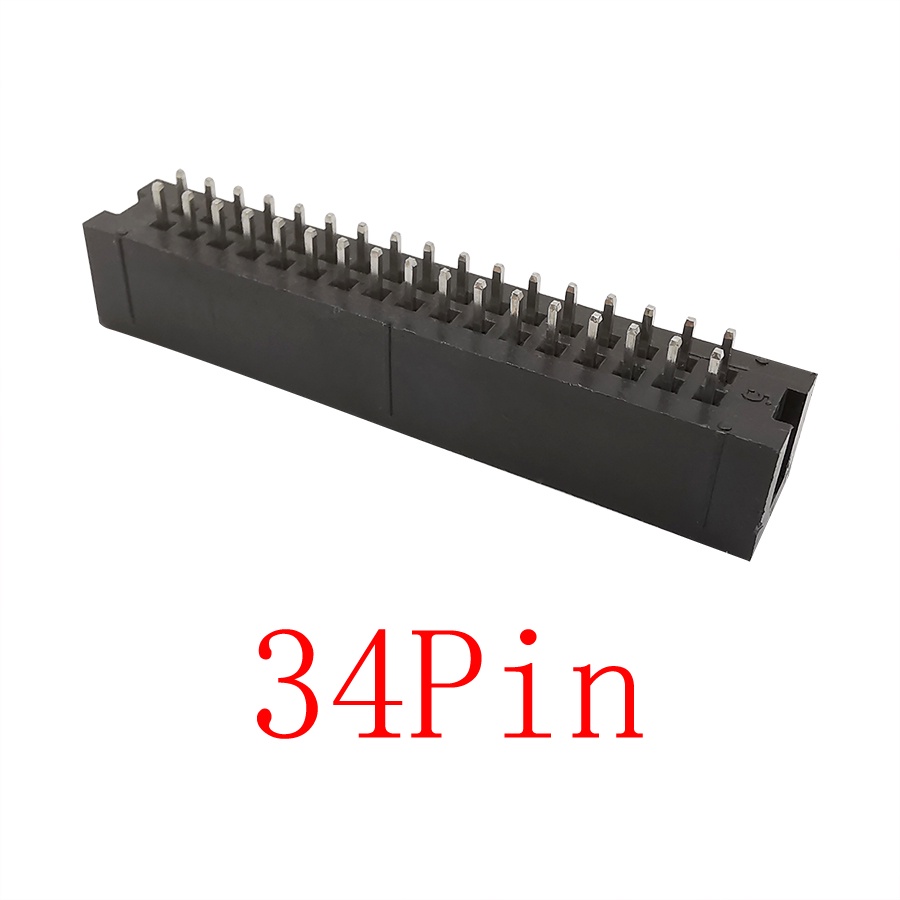 100Pcs DC3 Header Straight Pin PCB Connector DC3 6-50P 2.54mm Pitch Double-spaced ISP Male ...