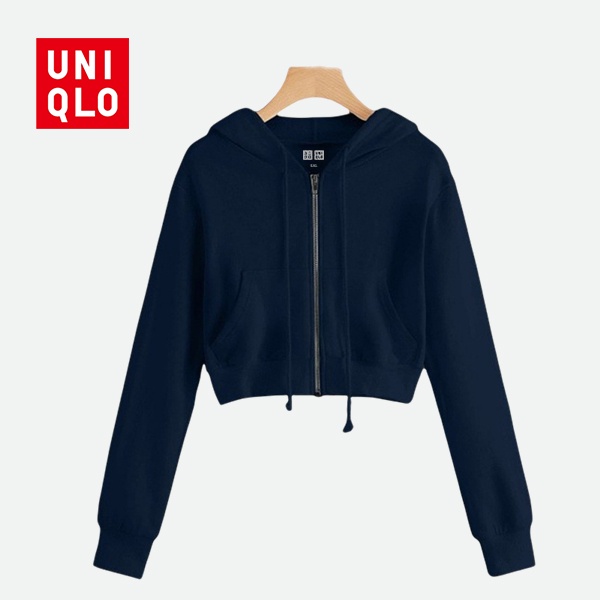 UNIQLO [5 สี] ยูนิโคล่ เสื้อกันหนาวมีฮู้ดผู้หญิงแฟชั่นลําลองสั้นเสื้อกันหนาวหมวกกลางแจ้ง ...