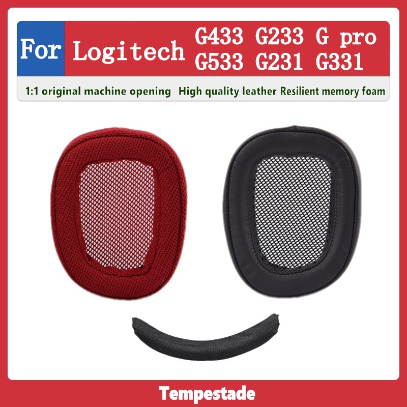 สําหรับ Logitech G433 G233 G pro G533 G231 G331 เคสหูฟังฝาครอบหนัง Earmuffs หูฟังป้องกันกรณีหู ...