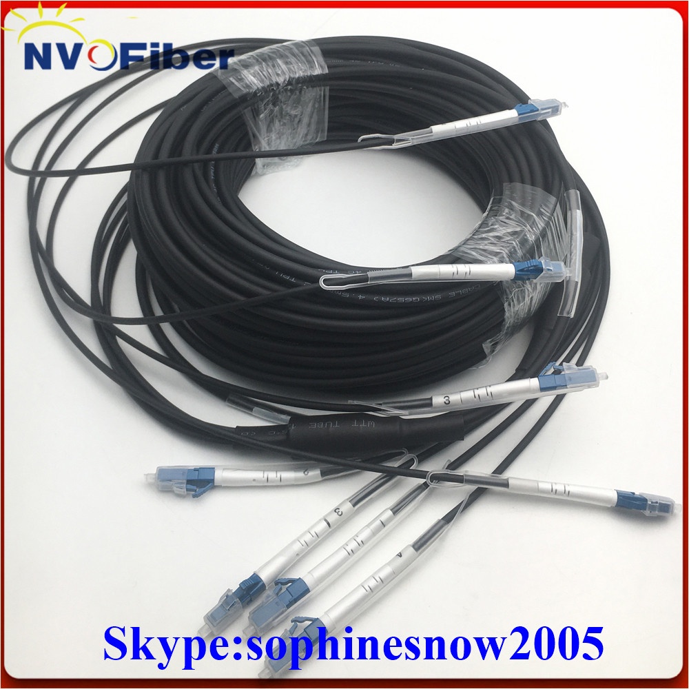 4Core 95M Armored LC Fiber Cable,4C Single Mode LSZH/TPU Black LCUPC to ...