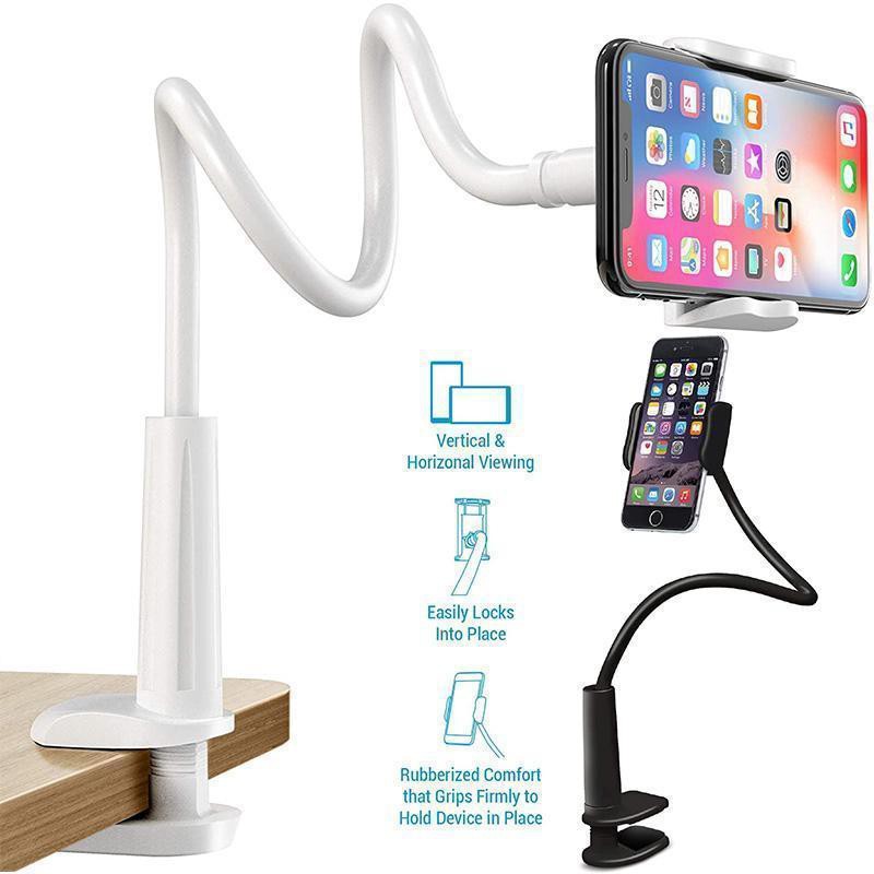 ☏Hot Gooseneck Bed Phone Holder Universal Lazy Mobile Phone Gooseneck ...