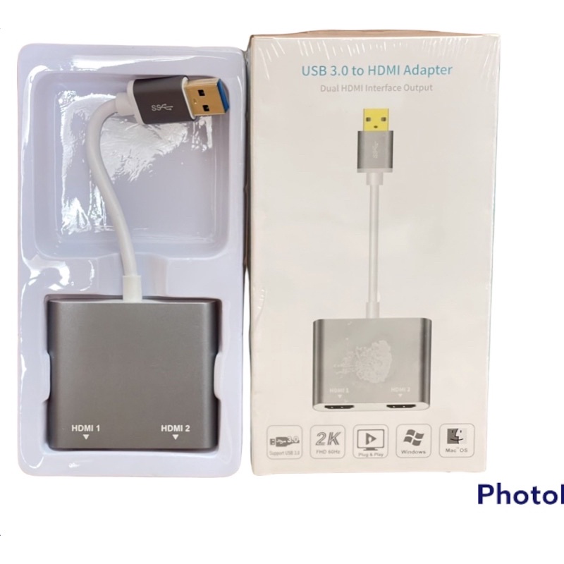 USB 3.0 Dual 2xHDMI อะแดปเตอร์ USB To HDMI จอภาพแบบ Dual Display ...
