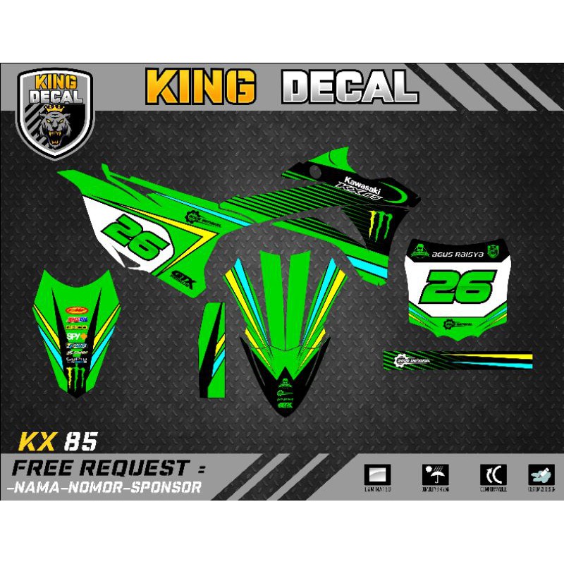 DECAL KX 85 STRIPING KX 85 สติ๊กเกอร์ KX 85 FULL BODY 2 | Shopee Thailand