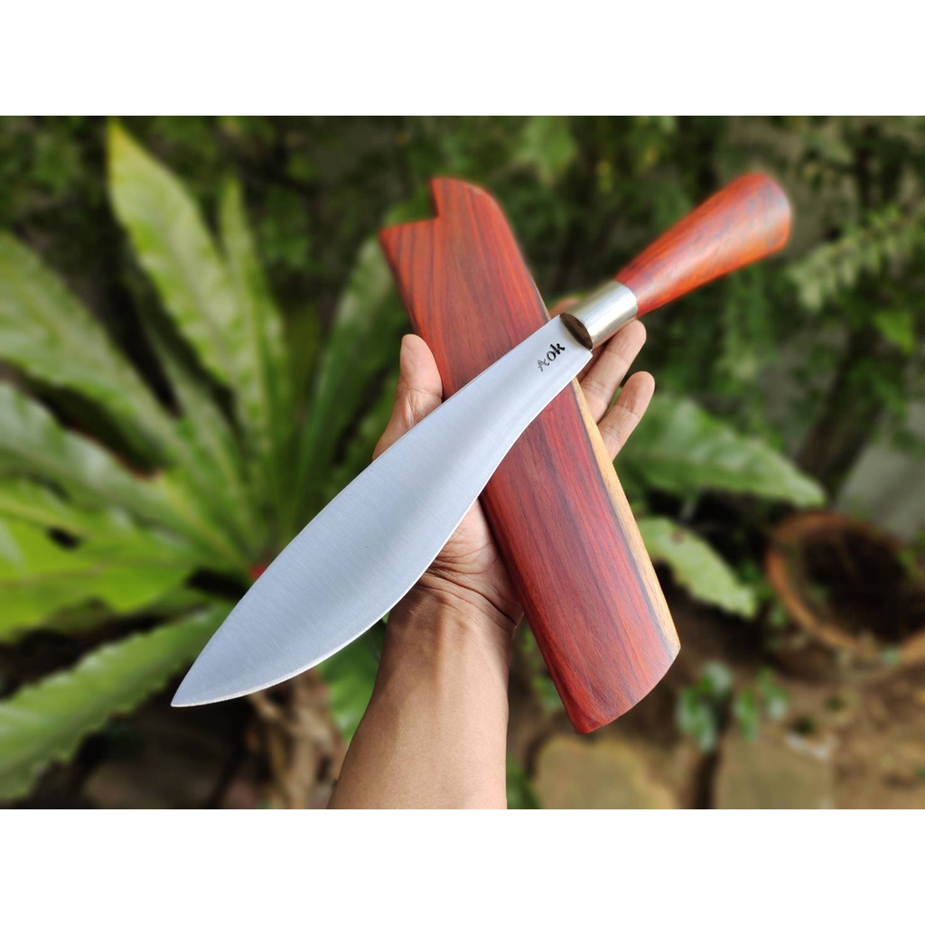 มีดเหน็บ อีเหน็บ มาเชเต้ E-Nep machete มีดแคมป์ มีดเดินป่า ใบ 9.5” ผิวขัด ตีร้อนชุบแข็ง ด้าม-ฝัก ...