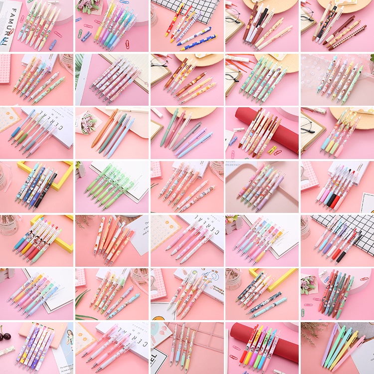INS Cute Cartoon Black Press Gel Pen 0.5mm Student Pen Office ...
