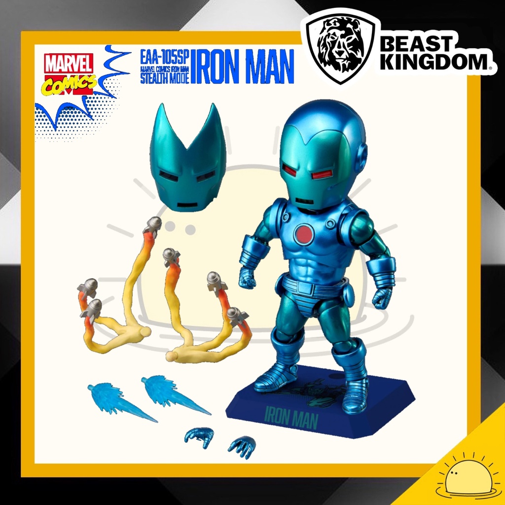 Beast Kingdom EAA-105SP Marvel Comics Iron Man STEALTH MODE Egg Attack Action Figure | Shopee ...