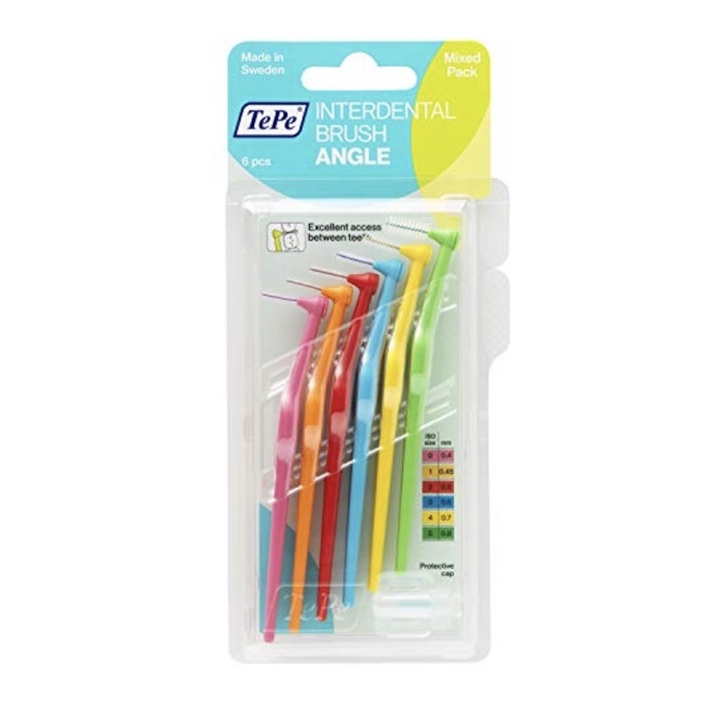 แปรงซอกฟัน Tepe Interdental Brush Angel แพ็ค 6 สี | Shopee Thailand