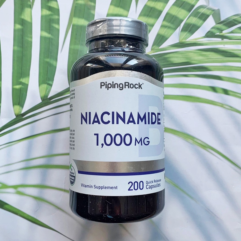 Niacinamide 1000 mg 200 Quick Release Capsules (Piping Rock®) B3 Niacin ...