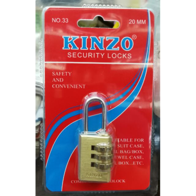 กุญแจรหัส KINZO ทองเหลืองแท้ | Shopee Thailand