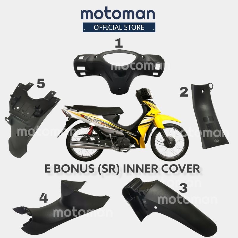 Sym E Bonus SR Bonus110 ใหม่ บังโคลนหน้า หลัง บังโคลนหลัง ฝาครอบถัง ฝา ...