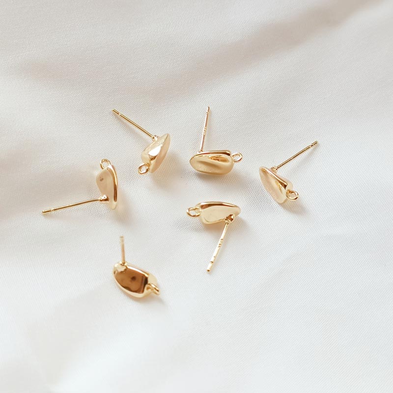 ต่างหูเงิน S925 ชุบทอง 14K พร้อมจี้ เครื่องประดับแฮนด์เมด DIY | Shopee Thailand