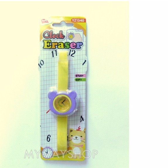 Clock Eraser ยางลบรูปนาฬิกา มีให้เลือก 2 ลาย | Shopee Thailand
