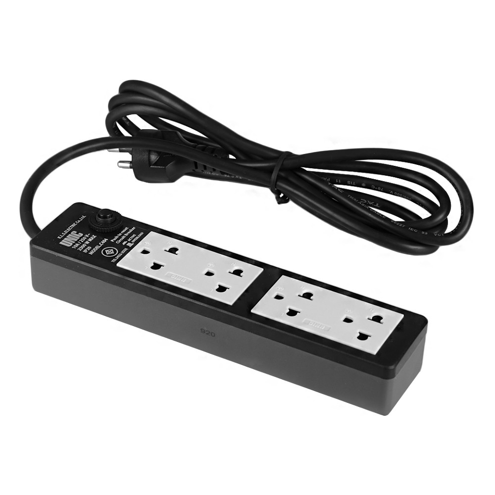 ปลั๊กไฟ สวิทช์ ปลั๊กสามตา ไฟบ้าน POWER STRIP 4 OUTLET UNIC C404 2M ราง ...