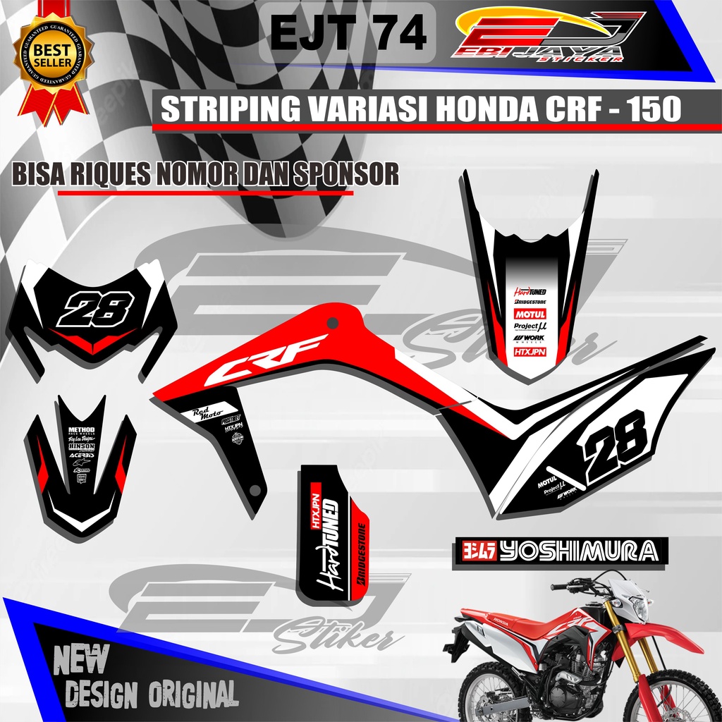 Honda CRF 150 L DECALL STRIPING STICKER / VARIATION LIST STICKER / SEMI ...