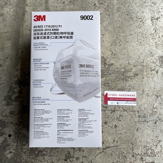 (สินค้าหมด)หน้ากากกันฝุ่น 3M 9002 ยกกล่อง50ชิ้น P1 AS/NZS 1716:2012 KN90 สายรัดหัว PARTICULATE ...